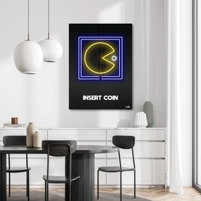 Gario Obraz na plátně Neonový pac man - Rubiant Rozměry: 40 x 60 cm