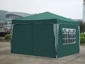 Nůžkový pavilon, party stan 2x2m zelený se 4 stěnami