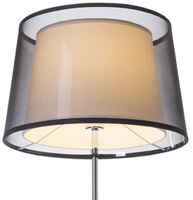 RENDL R12485 ESPLANADE stojanová lampa, dekorativní transparentní černá/bílá chrom