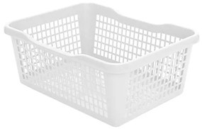 Plastový košík 35,9 x 26,9 x 13 cm, bílá