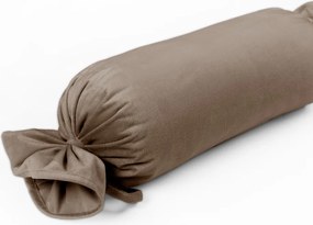 Biante Sametový polštář válec bonbon Velvet Premium SVP-005 Světle hnědý 15x80 cm
