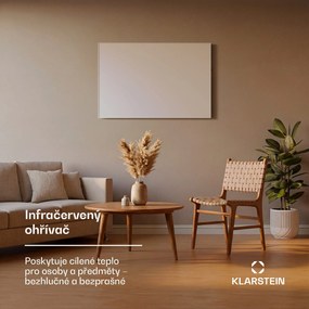 Klarstein Wonderwall 960 Smart, infračervený ohřívač, 80 x 120 cm, 960 W, týdenní časovač, IP24, bílý