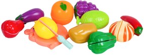 RKToys Dětský nákupní vozík s ovocem a zeleninou