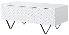 Konferenční stolek Scalia 2K 120 cm - bílý mat / černé nožky