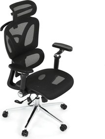 Ergonomická kancelářská židle FORCE - černá síťovina
