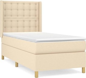 Box spring postel s matrací krémová 100 x 200 cm textil 3132294