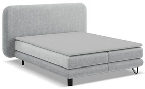 Světle šedá boxspring postel 140x200 cm Ilima – Makamii