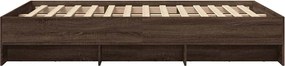 Rám postele bez matrace hnědý dub 120 x 200 cm kompozitní dřevo 3295666