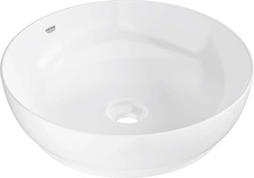 Grohe Essence - Umyvadlo na desku, průměr 45 cm, bez přepadu, bez otvoru pro baterii, alpská bílá 103560SH00
