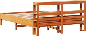 Postel bez matrace voskově hnědá 135 x 190 cm masivní borovice 3306164