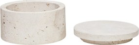 Dekorativní kamenný úložný box v přírodní barvě ø 14x8 cm Tibor – Premier Housewares