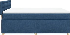 Box spring postel s matrací modrá 160x200 cm textil 3286751