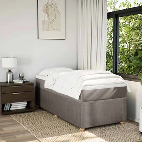 Box spring postel s matrací taupe 90x200 cm textil 3285543