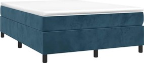Rám postele s boxspringem tmavě modrý 140x200 cm samet 3121124