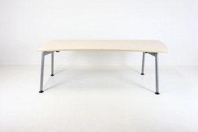 Stůl, Haworth, 200x100, oblouk P, 4x A-noha, rám, javor/šedá