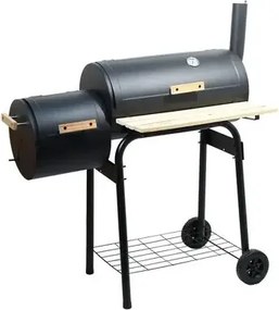 Cattara Gril na dřevěné uhlí SMOKIE s udírnou / Rošt: 61 x 30 cm