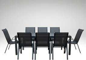 Vikio Venkovní zahradní set 180x90 pro 8 osob DK305 antracit