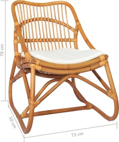 vidaXL Ratanová židle len [325483] Barva: Přírodní