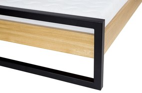 Drewmax LK371 120x200 cm dřevěná postel masiv dub dvojlůžko