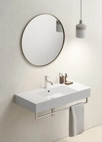 GSI, KUBE X keramické umyvadlo 100x47 cm s odkládacími plochami, bílá ExtraGlaze, 9451111
