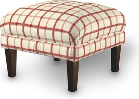 Podnožka 56x56cm barva červená látka vzorované