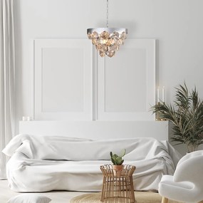 Lustr Grace, 1x křišťálové/chromové kovové stínítko, (fi 45cm), ch