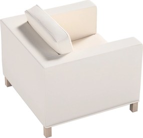Potah na křesko IKEA Karlanda, krátký barva béžová látka pletený vzor