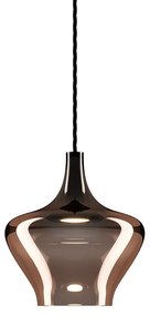 Lodes Nostalgia medium glossy bronze, bronzové sklo/černý závěs, 11W LED 2700K, prům. 20cm