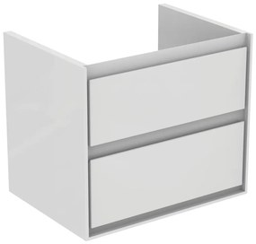 Ideal Standard Connect Air- Skříňka pod umyvadlo 60cm, 2 zásuvky, Lesklý bílý + matný bílý lak E0818B2