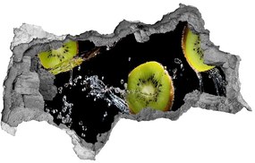 Wallmuralia Nálepka 3D díra na zeď samolepící Kiwi a voda 95x73 cm