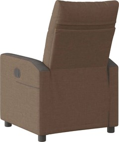 Elektrické polohovací křeslo hnědé textil 3324041