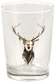 Sklenice na vodu s jelenem Cosy Lodge - Ø 8*12 cm / 450ml