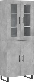 Skříň highboard betonově šedá 69,5x34x180 cm kompozitní dřevo 3198237