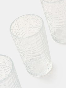 Sinsay - Sklenice s reliéfním vzorem 4 pack - clear