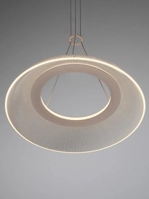 Matně bílé hliníkové LED závěsné svítidlo se stínidlem z akrylového skla ø 40 cm Mantle – Nova Luce