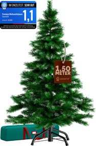 Umělý Vánoční stromek 150cm PVC realistické vzhled s kovový stojan