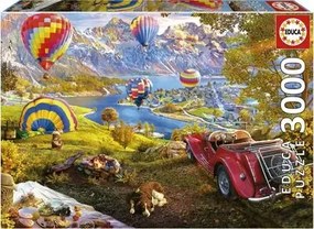 EDUCA Puzzle Údolí horkovzdušných balónů / 3000 dílků / od 14 let