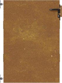 Zahradní brána 85 x 125 cm cortenová ocel 153258