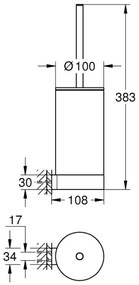 GROHE 41076DL0 - Souprava na čištění toalety SELECTION bronzová