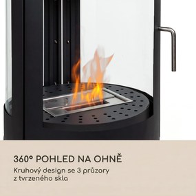 Blumfeldt Fiamme Circulo, ethanolový krb, hořák z nerezové oceli, 1,2 l, doba hoření 4-6 h