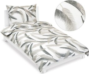 Povlečení krepové Šedá,Bílá 80/929 - 140x220, 70x90 cm