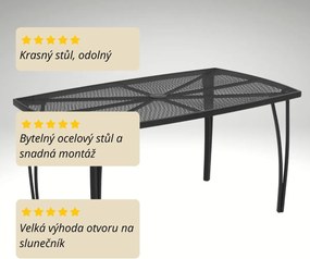 Vikio Zahradní kovový stůl 150x90cm V125C černá