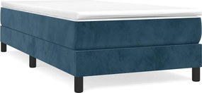Box spring postel s matrací tmavě modrá 100x200 cm samet 3144319