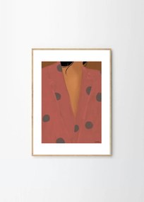 THE POSTER CLUB Autorský plakát Dressed by Sandra Blomén Maschinsky 30 x 40 cm, červená barva, papír