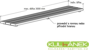 KULHÁNEK zahradní nábytek Sedák na gabion Odstín nátěru: individuální, Šířka sedáku na gabion / zídku: 35 cm, Délka sedáku na gabion / zídku: 100 cm