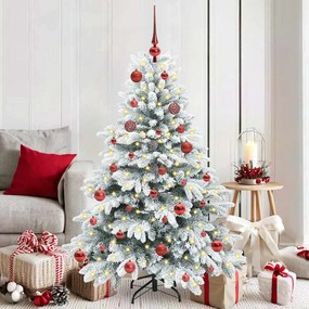 Umělý vánoční stromeček s 150 LED diodami Bílá 150 cm PE a PVC 3397601