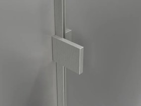 Mexen Lunar L, 2-křídlová vanová zástěna levá 120 x 150 cm, čiré sklo, broušená ocel, 897L-120-100-97-00-L