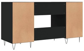 Petromila Psací stůl černý 140 x 50 x 75 cm kompozitní dřevo