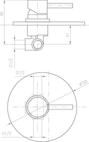 Slezák - RAV Sprchová baterie 1-cestná s podomítkovým tělesem SEINA - , Metal grey kartáčovaná