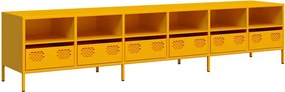TV skříňka žlutá 202 x 39 x 43,5 cm ocel válcovaná za studena 3307158